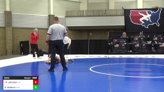 12U Boys - 67 lbs Semis - Billy Roberts, Greater Heights Wrestling vs ...