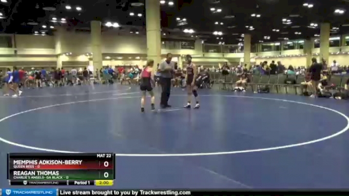 100 lbs Round 2 (10 Team) - Memphis Adkison-Berry, Queen Bees vs Reagan ...