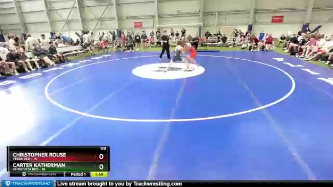 113 lbs Round 1 (8 Team) - Christopher Rouse, Texas Red vs Carter ...