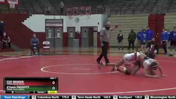 132 lbs Cons. Semi - Ethan Proffitt, Terre Haute North vs Coy Bender ...