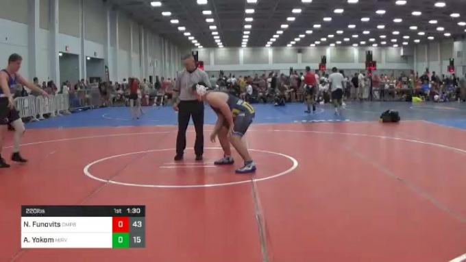 220 lbs Rr Rnd 2 - Nick Funovits, Omp Black vs Alex Yokom, Michigan ...