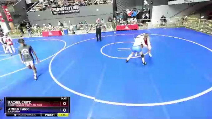 138 lbs Quarterfinal - Rachel Critz, Team Thunder Wrestling Club vs ...