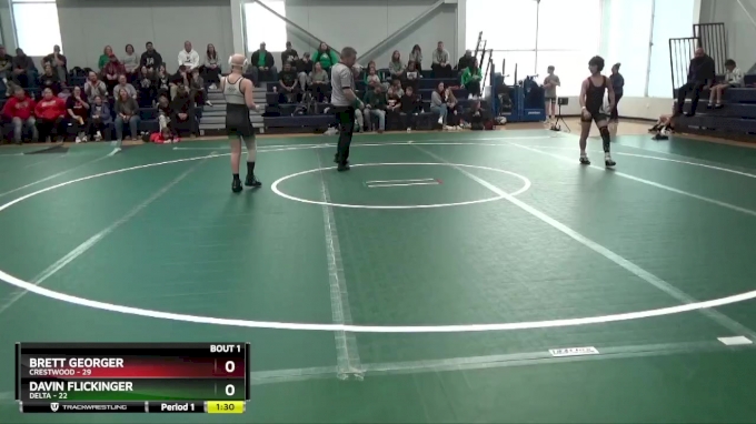 95 lbs Round 1 (6 Team) - Davin Flickinger, Delta vs Brett Georger ...