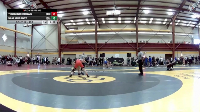 126 lbs Champ. Round 1 - Sam Murante, IC Catholic Prep vs Dominic Brown ...