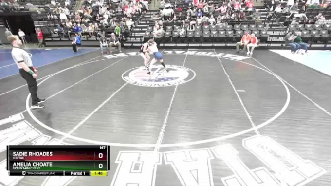 4A 105 lbs Semifinal - Sadie Rhoades, Uintah vs Amelia Choate, Mountain ...