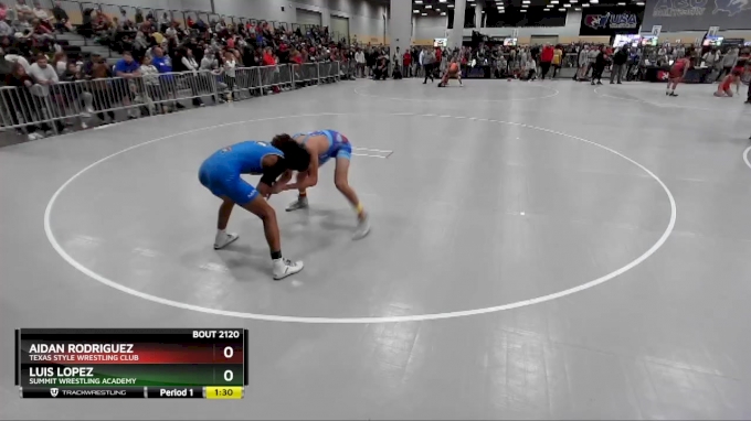 120 lbs Champ. Round 2 - Aidan Rodriguez, Texas Style Wrestling Club vs ...