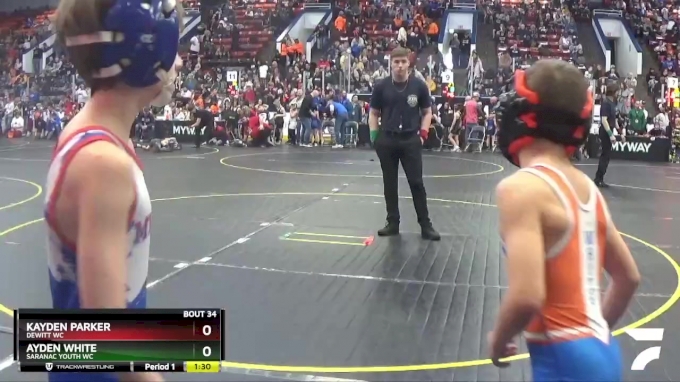 63 lbs Champ. Round 2 - Ayden White, Saranac Youth WC vs Kayden Parker ...