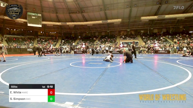 55 lbs Semifinal - Emory White, MarcAurele Youth vs Sawyer Simpson ...