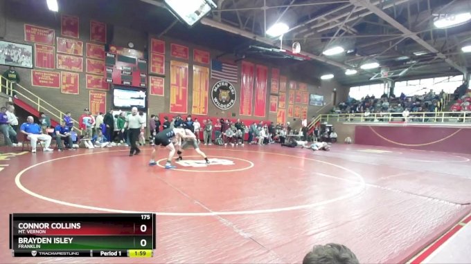175 lbs Champ. Round 1 - Connor Collins, Mt. Vernon vs Brayden Isley ...