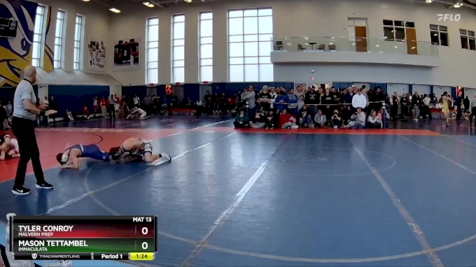 132 lbs Champ. Round 1 - Tyler Conroy, Malvern Prep vs Mason Tettambel ...