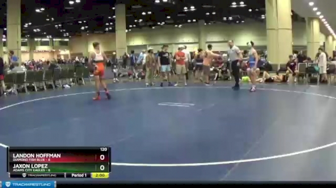 120 lbs Round 7 (8 Team) - Landon Hoffman, Diamond Fish Blue vs Jaxon ...