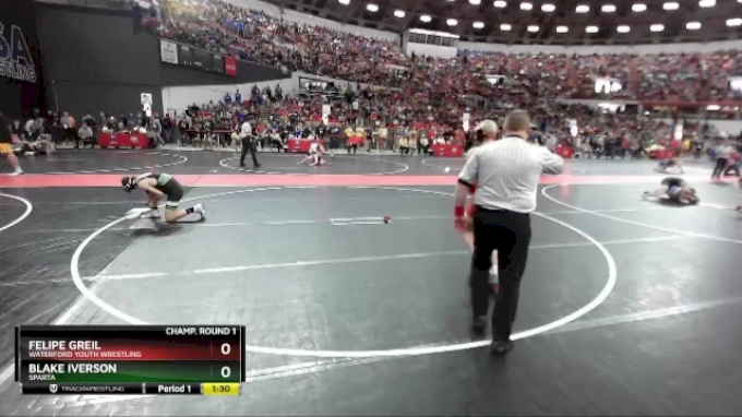 125 lbs Champ. Round 1 - Blake Iverson, Sparta vs Felipe Greil ...