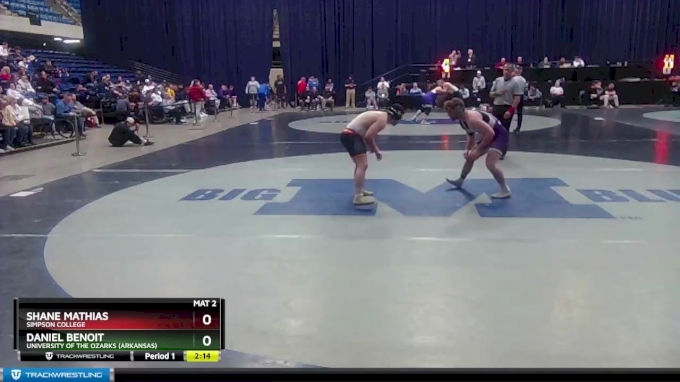 197 lbs Cons. Round 1 - Shane Mathias, Simpson College vs Daniel Benoit ...