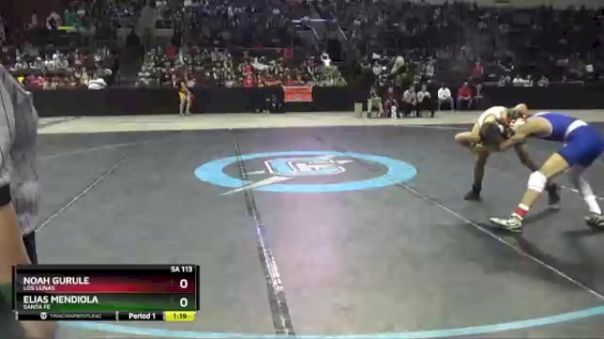 5A 113 lbs Quarterfinal - Noah Gurule, Los Lunas vs Elias Mendiola ...