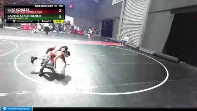 110 lbs Cons. Round 4 - Carter Stauffacher, Warrior Wrestling vs Luke ...