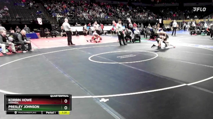126 Class 3 lbs Quarterfinal - Presley Johnson, Farmington vs Korbin ...