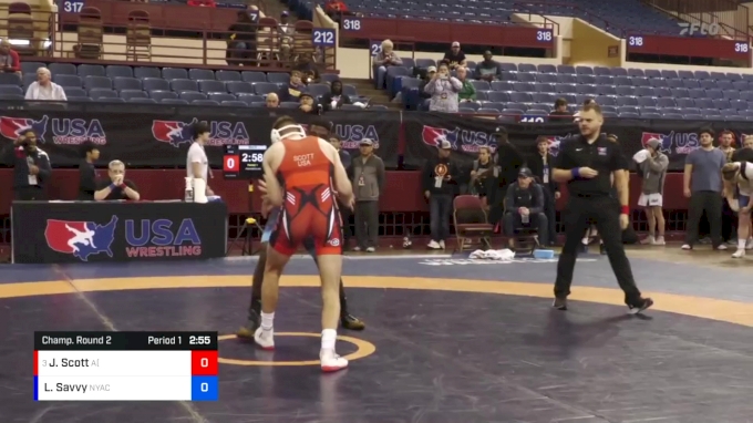 67 lbs Champ. Round 2 - Justus Scott, Army (WCAP) vs Logan Savvy, New ...