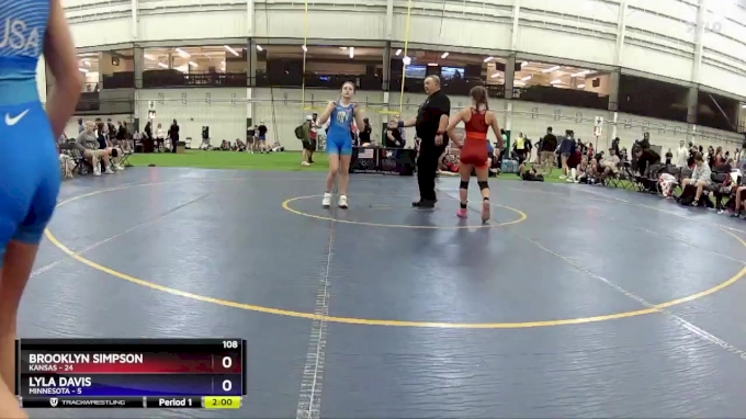 108 lbs Round 2 (4 Team) - Brooklyn Simpson, Kansas vs Lyla Davis ...