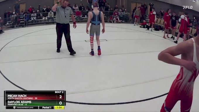 109 lbs Round 2 (8 Team) - Pierce Hurd, South Dakota Lightning vs Owen ...