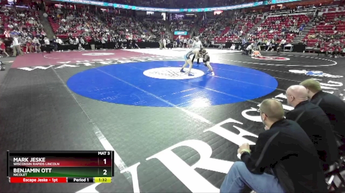 D1-175 lbs Champ. Round 1 - Benjamin Ott, Nicolet vs Mark Jeske ...