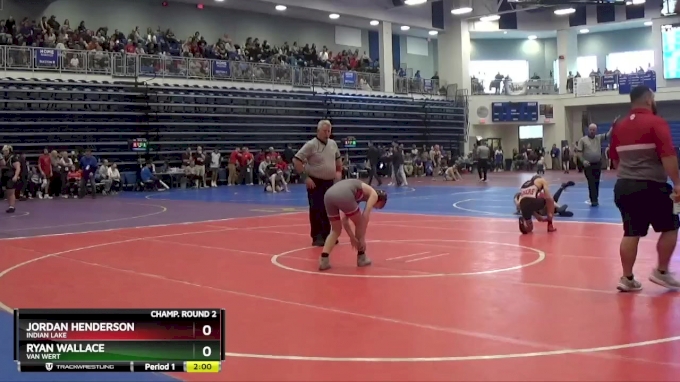 120 lbs Champ. Round 2 - Jordan Henderson, Indian Lake vs Ryan Wallace ...