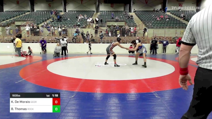 160 lbs 3rd Place - Kayo De Morais, Georgia vs Braiden Thomas, Rockmart ...
