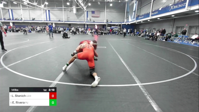 141 lbs Semifinal - Luke Stanich, Lehigh - UnAttached vs Eligh Rivera ...