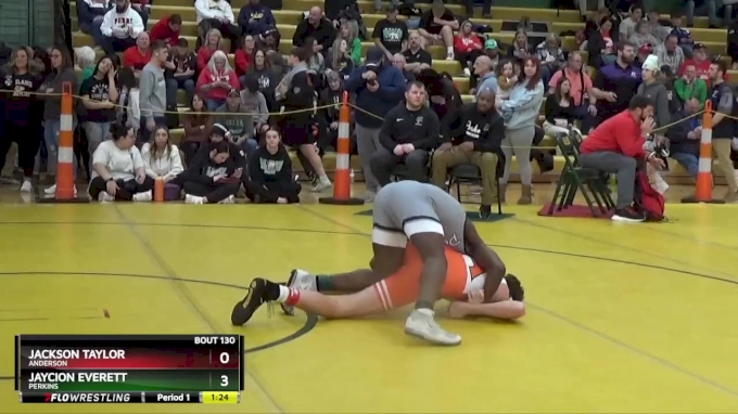 138 lbs Champ. Round 2 - Jaycion Everett, Perkins vs Jackson Taylor ...