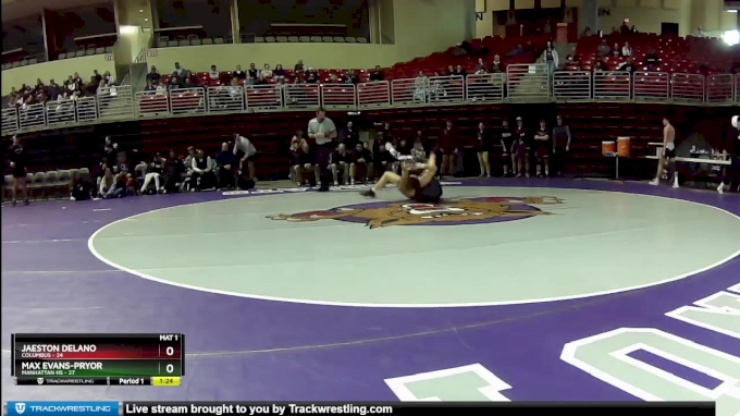 175 lbs Round 3 (4 Team) - Jaeston Delano, Columbus vs Max Evans-Pryor ...