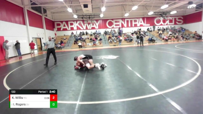 133 lbs Cons. Round 2 - Isaiah Rogers, Quincy vs Kade Willis, Maryville ...