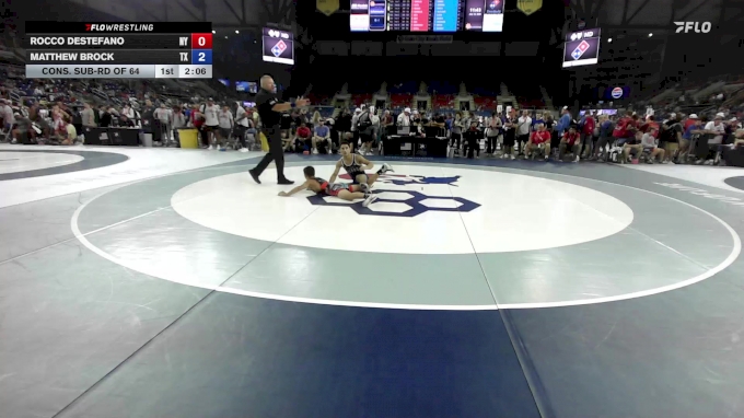 120 lbs Cons. Sub-rd Of 64 - Rocco DeStefano, NY vs Matthew Brock, TX