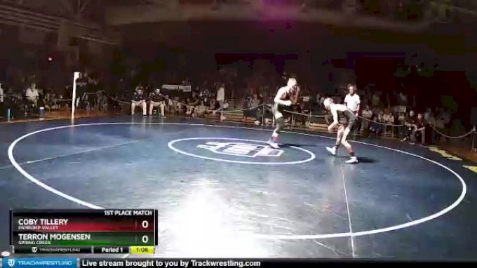 145 lbs 1st Place Match - Terron Mogensen, Spring Creek vs Coby Tillery ...