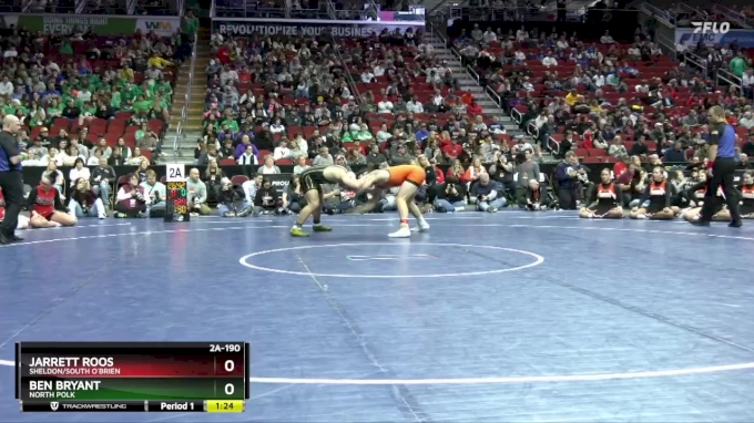 2A-190 lbs 1st Place Match - Jarrett Roos, Sheldon/South O`Brien vs Ben ...