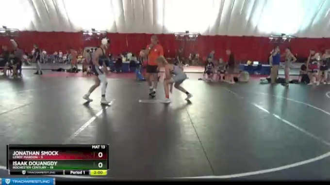 138 lbs Round 3 (4 Team) - Jonathan Smock, LeRoy Maroon vs Isaak ...