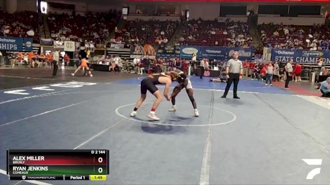 D 2 144 lbs Champ. Round 2 - Alex Miller, Brusly vs Ryan Jenkins, Comeaux