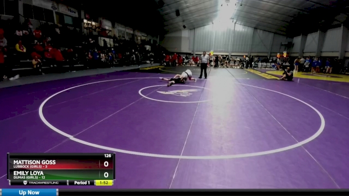 126 lbs Quarters & 1st Wb (16 Team) - Emily Loya, Dumas (Girls) vs ...