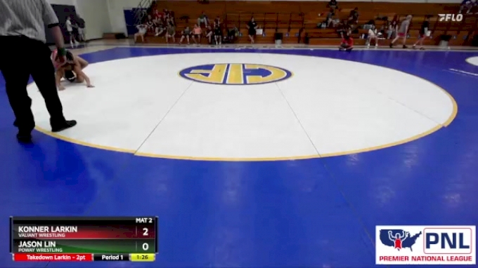 114 lbs Round 2 - Konner Larkin, Valiant Wrestling vs Jason Lin, Poway ...