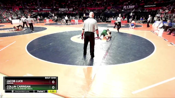 3A 165 lbs Semifinal - Collin Carrigan, Glen Ellyn (Glenbard West) vs ...