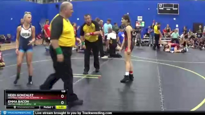 108 lbs Round 2 (6 Team) - Heidi Gonzalez, Hastings Wrestling Academy ...