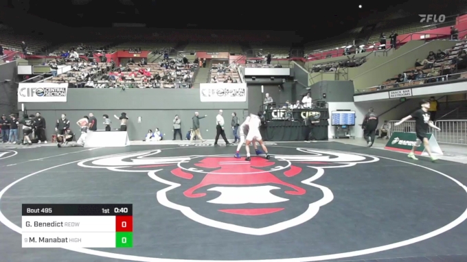 140 lbs Consi Of 16 #2 - Gunner Benedict, Redwood vs Mason Manabat ...