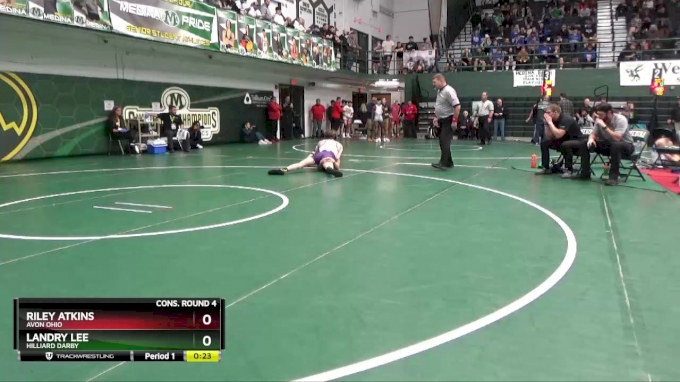 144 lbs Cons. Round 4 - Riley Atkins, Avon Ohio vs Landry Lee, Hilliard ...