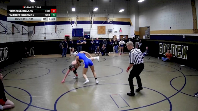 124 lbs Semifinal - Marlee Solomon, Cannon McMillan vs Braylee Ireland ...