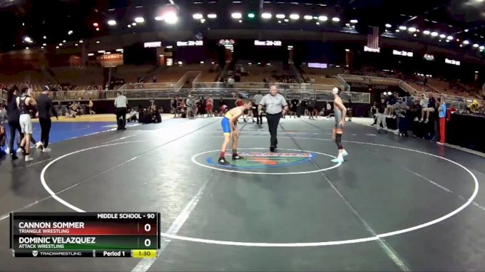 90 lbs Quarterfinal - Dominic Velazquez, Attack Wrestling vs Cannon ...
