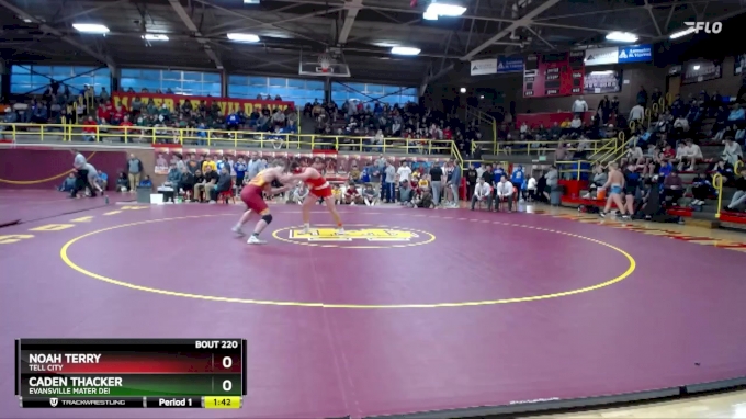 190 lbs Quarterfinal - Caden Thacker, Evansville Mater Dei vs Noah ...