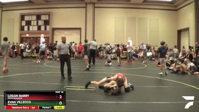 85 lbs Champ. Round 1 - Evan Villecco, Kingsway vs Logan Barry, Mayo ...