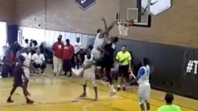 Posterized! Shannin Sharpe Bodies Defender in Drew League - FloHoops