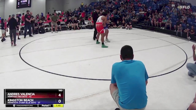 160 lbs Round 1 (4 Team) - Andres Valencia, Nebraska Red Boys vs ...