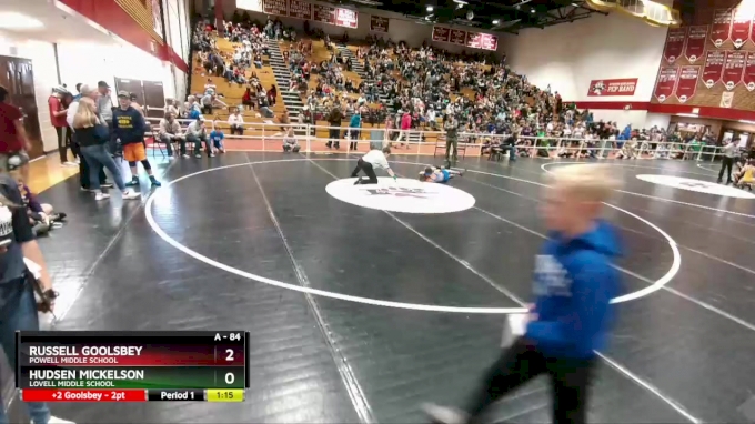84 lbs Cons. Semi - Russell Goolsbey, Powell Middle School vs Hudsen ...