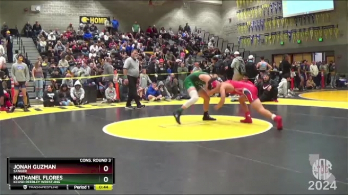 128 lbs Cons. Round 3 - Jonah Guzman, Sanger vs Nathanel Flores, KCUSD ...
