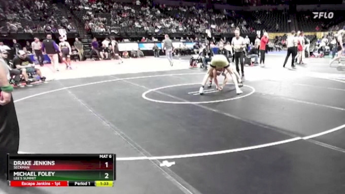 157 Class 4 lbs Quarterfinal - Drake Jenkins, Seckman vs Michael Foley ...